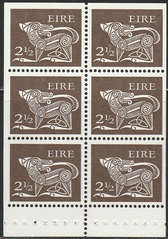 Ireland, #294a Unused Booklet Pane Of 6, From 1971-75 / HipStamp