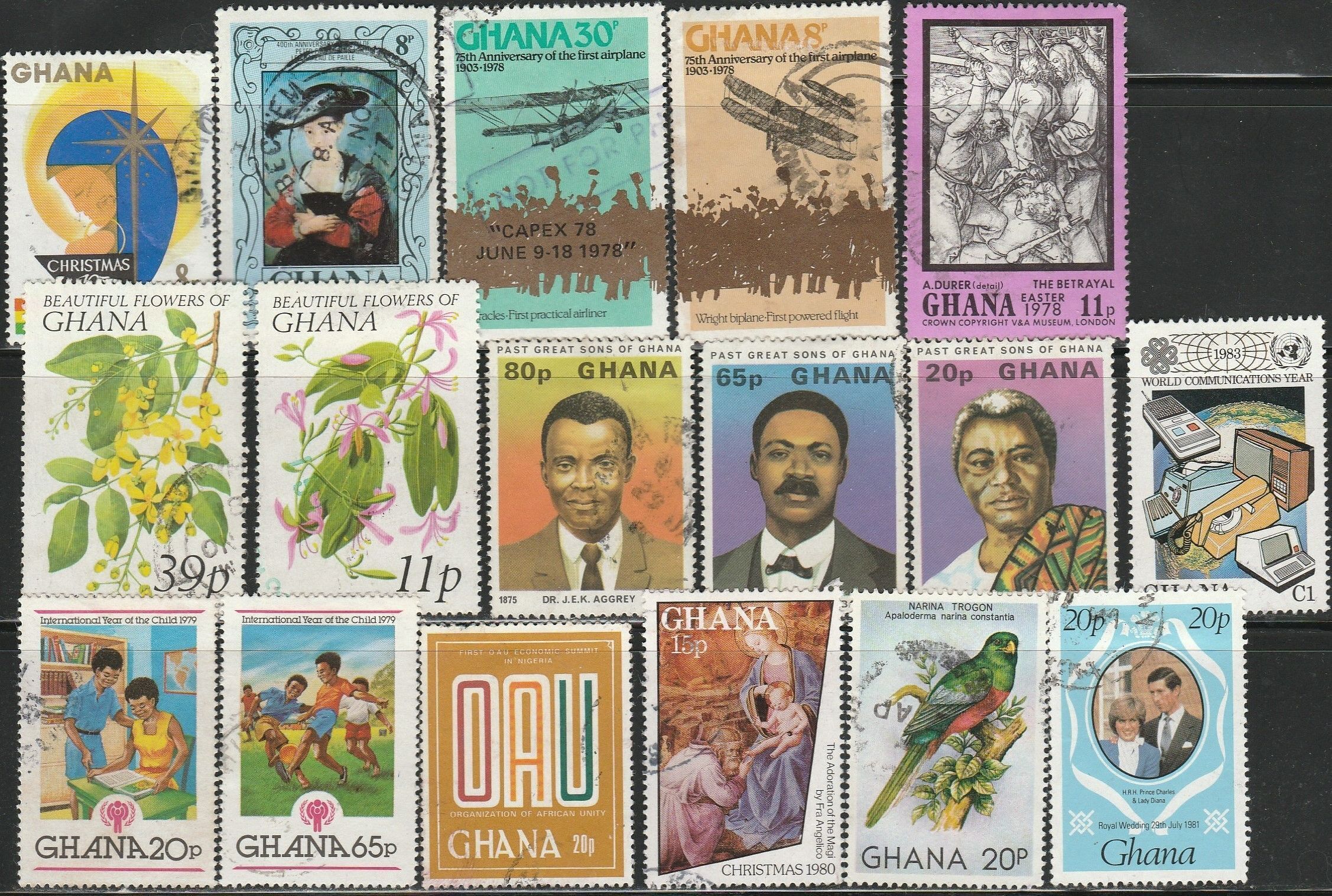 Ghana, 17 Used on Scan, All Different | Africa - Ghana, General Issue ...