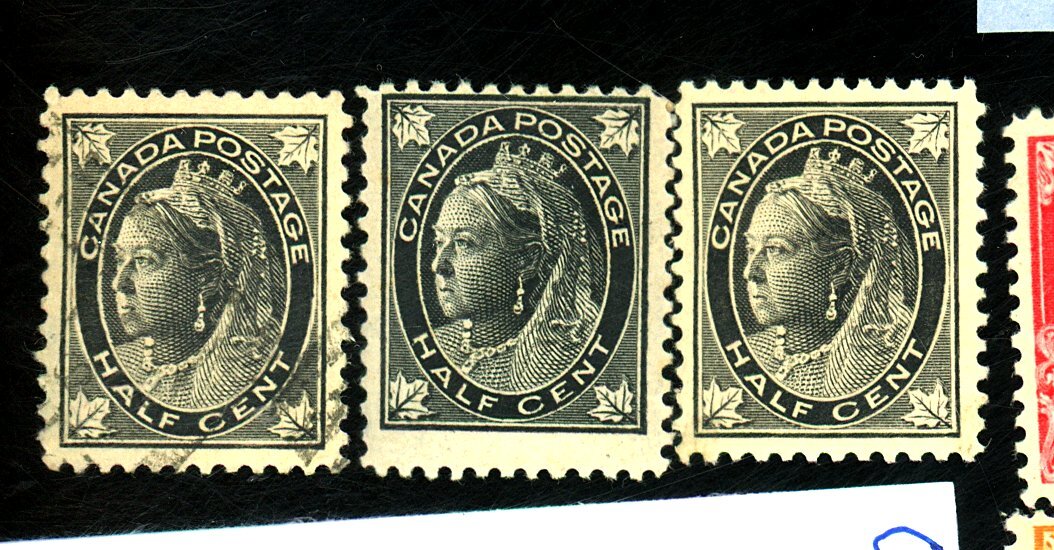 Canada #66 (3) Mint & Used FVF OG LH/HR Cat $39 | Canada, General Issue ...