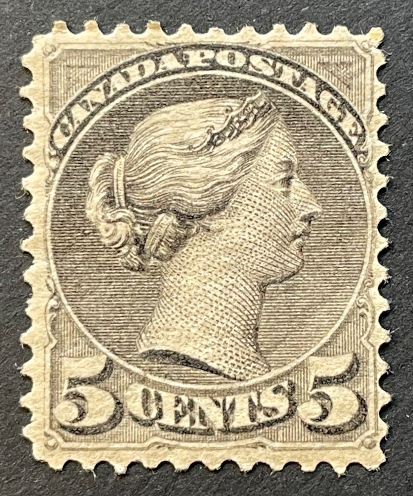 Canada, Scott 42, Mint LHM, Small Queen, Some GD and Penciling (pic ...