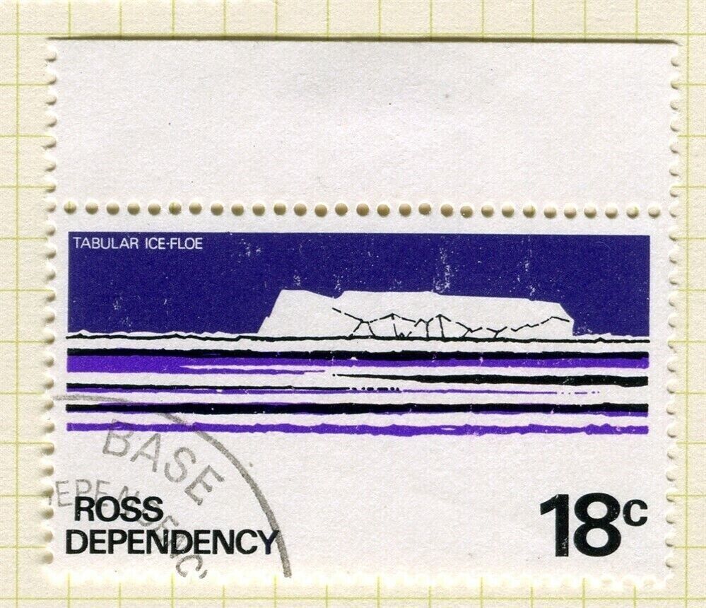 NEW ZEALAND ROSS DEPENDENCY; 1972 early pictorial issue used Marginal ...