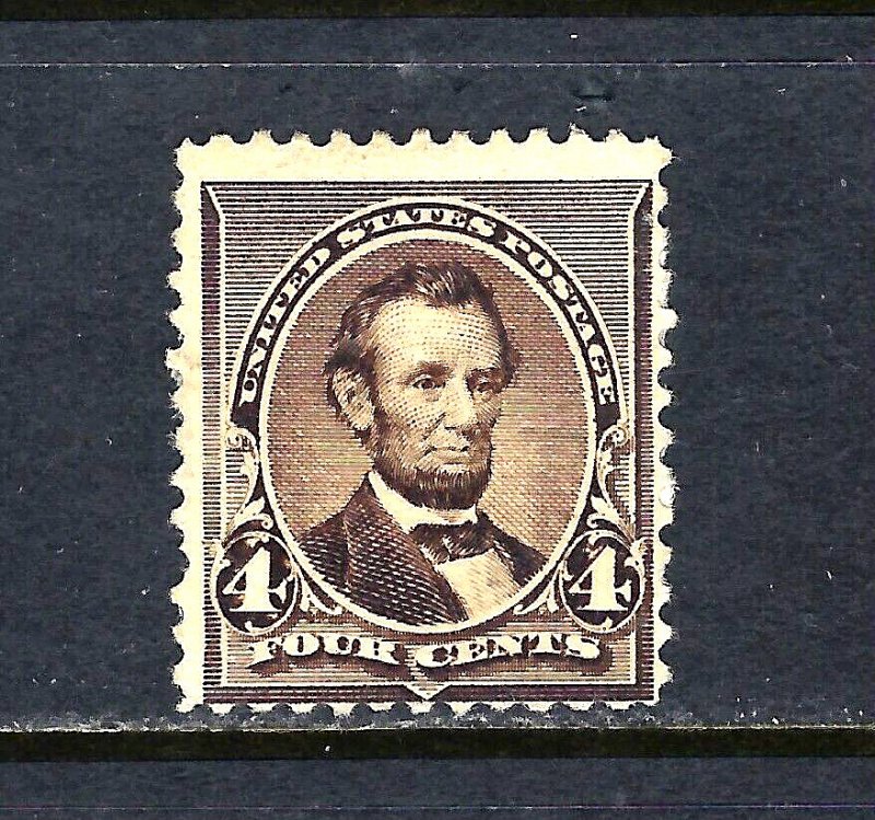 #222 US 4 Cent Dark Brown Lincoln-Mint-Hgd-Fine-Vf | United States ...