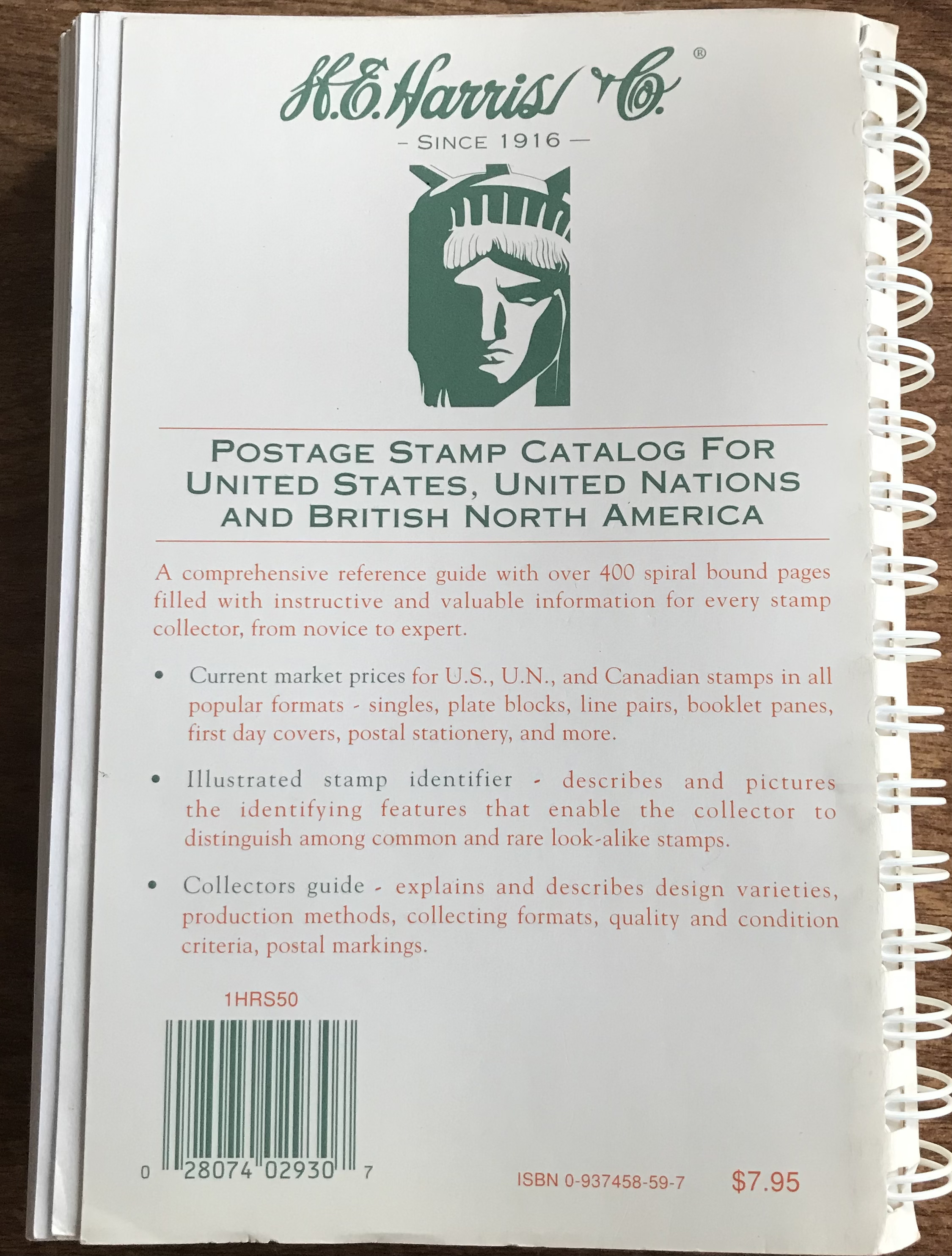 1995 H E Harris US/BNA Postage Stamp Catalog Used L36 | Publications ...