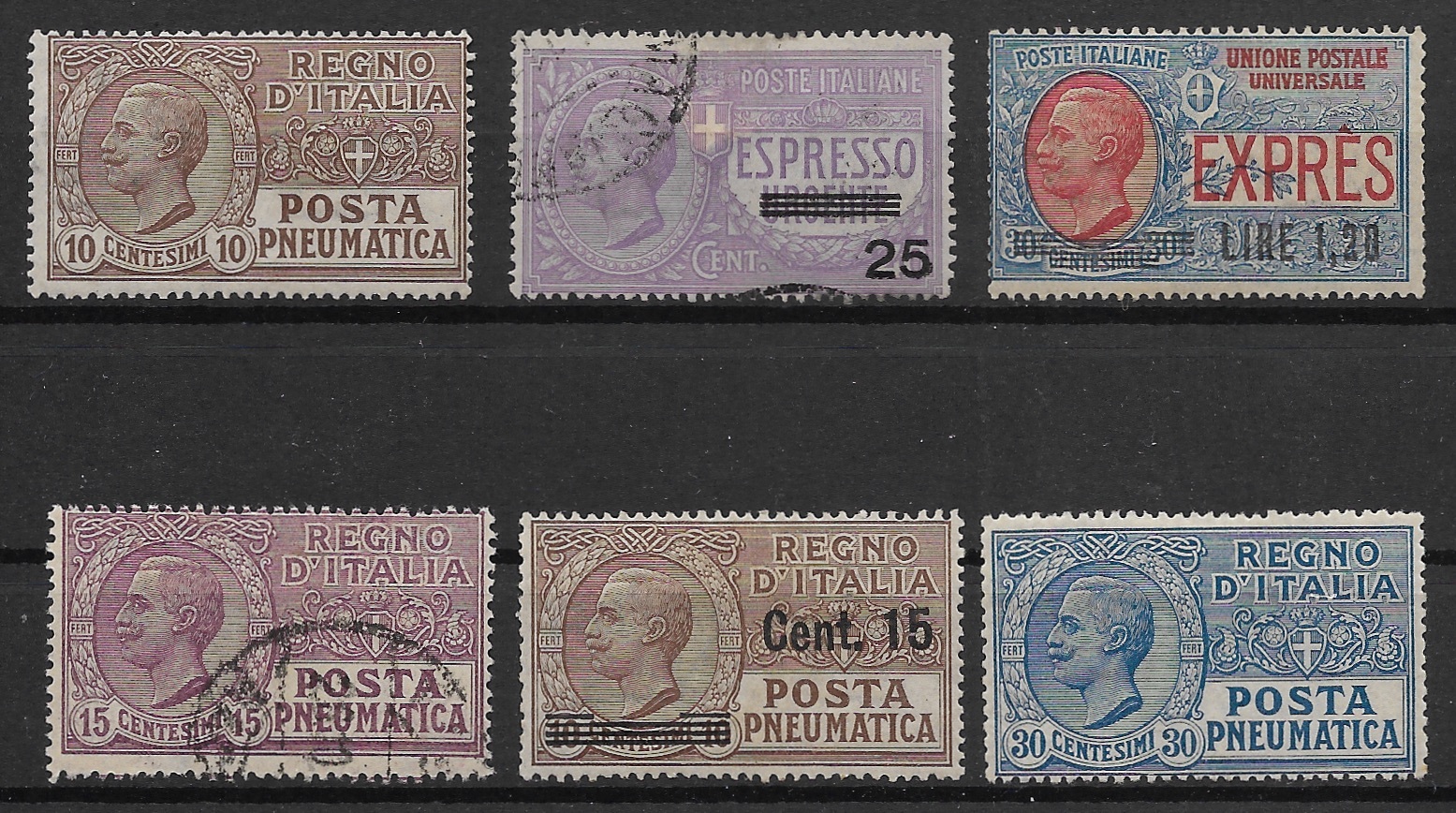Italy: 6 Old Stamps Express & Pneumatica Mint & Used | Europe - Denmark ...