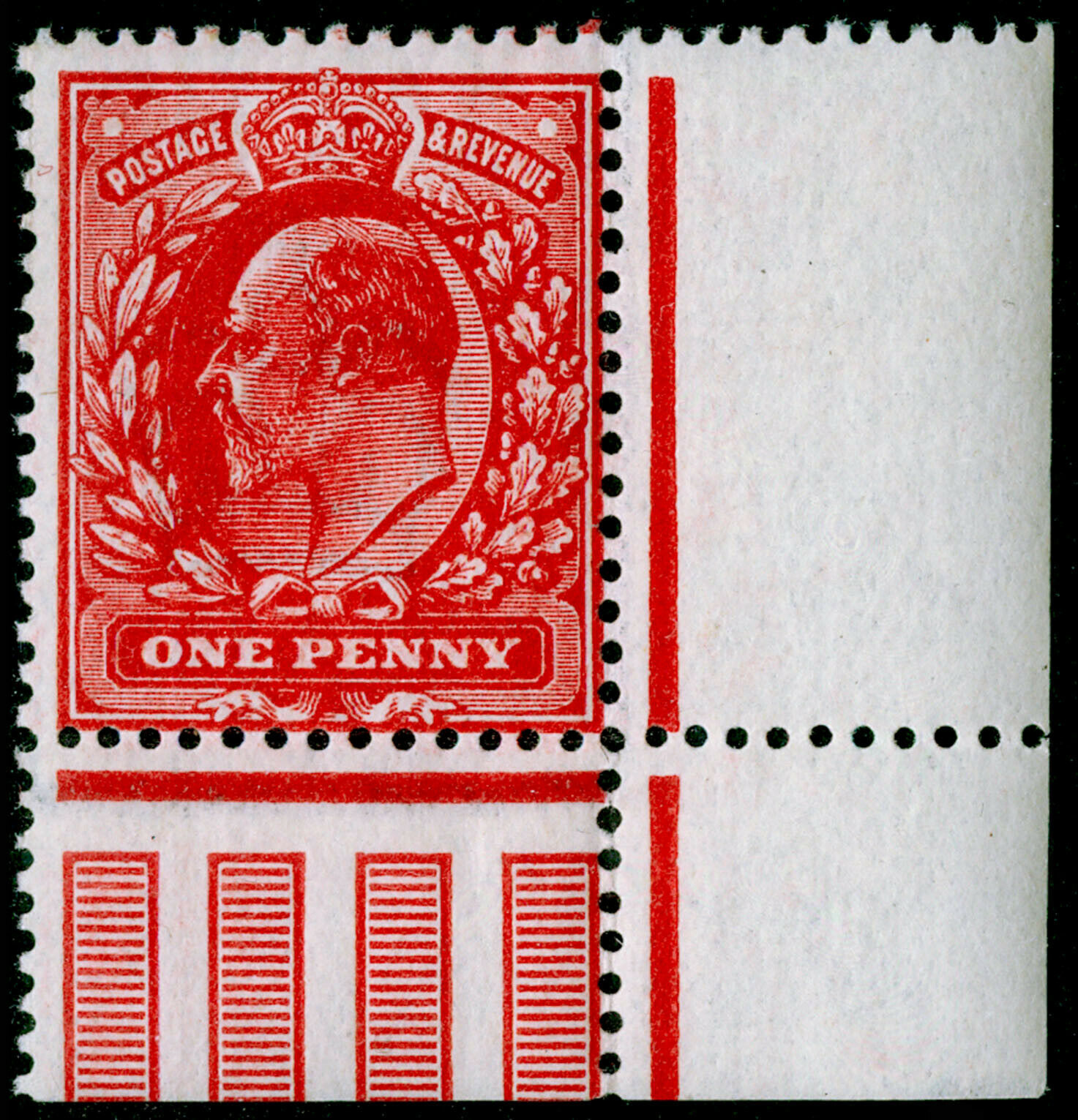 SG272 SPEC M6(-), 1d very deep rose-red, NH MINT. CORNER MARGINAL ...