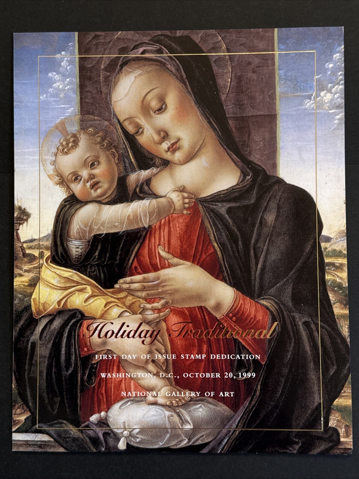 1999 Madonna & Child 33ct Stamps First Day Ceremony Program Sc# 3355 ...
