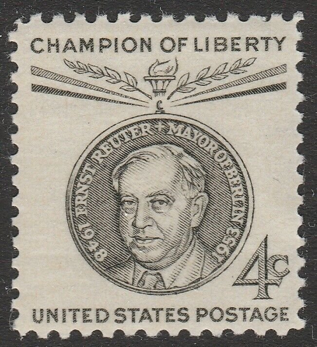 US 1136 Champion of Liberty Ernst Reuter Mayor of Berlin 4c single MNH ...