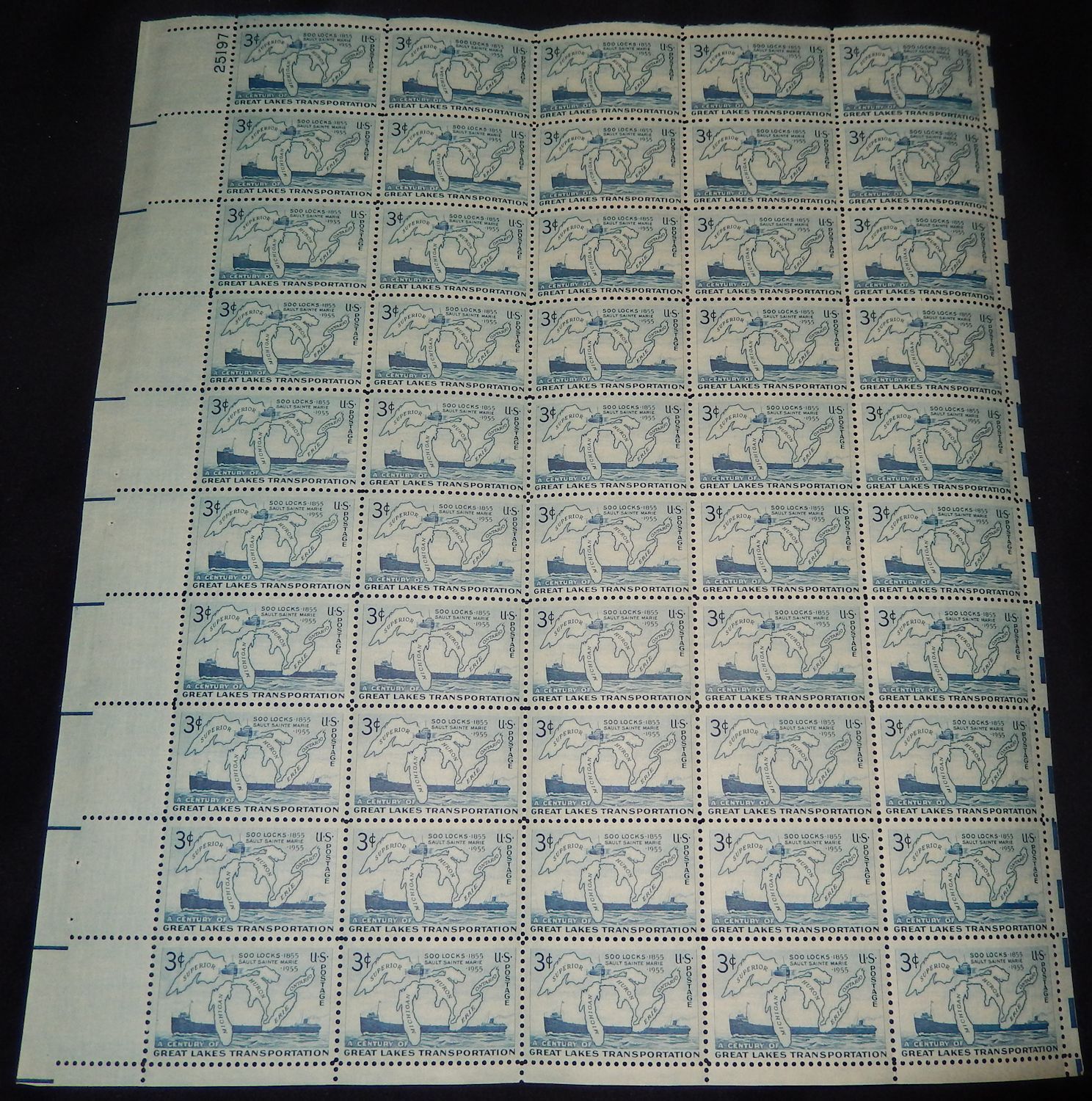 1069 3c Soo Locks, F-VF NH or better, FULL S..MORE.. sheet1069 | United ...