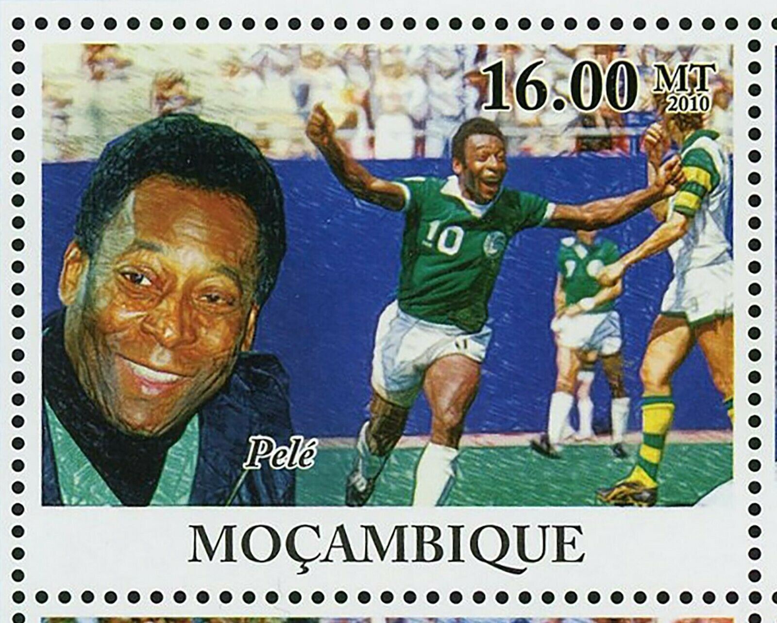 Pele Stamp Soccer Sport Brazil Team Historical Figure S/S MNH #4151 ...