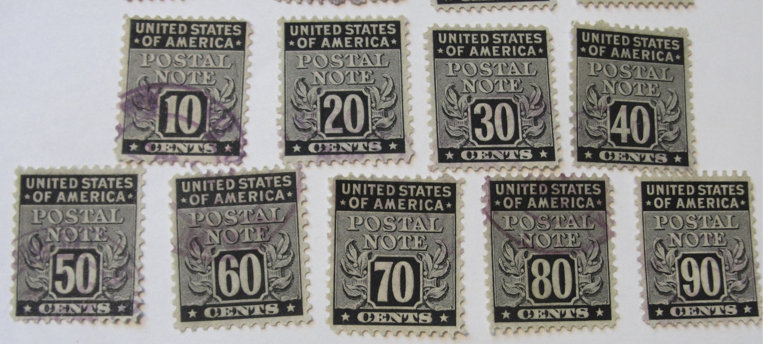 US SC# PN1-PN18 Postal Note | United States, Back of Book (Other ...