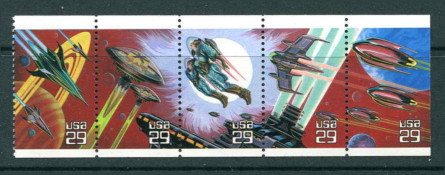 2745a Space Fantasy Stamp Strip of 5 | United States, General Issue ...
