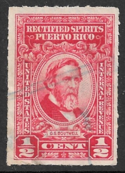PUERTO RICO 1942-57 1/2c RECTIFIED SPIRITS Revenue RE33 Used | United ...