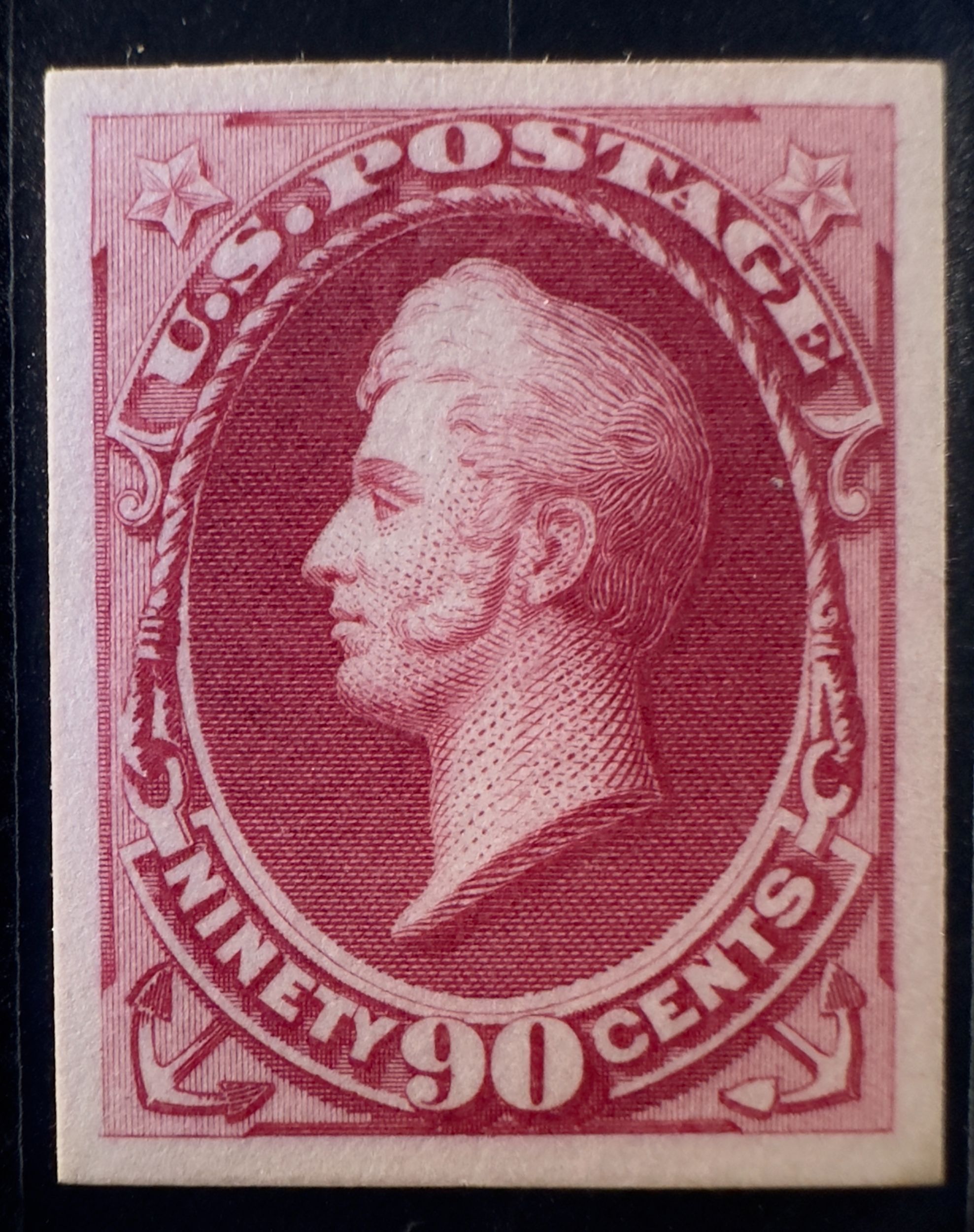 US Scott #166P4 on Card 90 cent banknote | United States, Back of Book ...