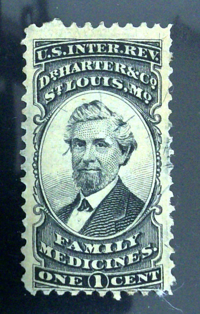 Scott #RS97b - 1c Black - Silk Paper - Dr.Harter & Co. | United States ...