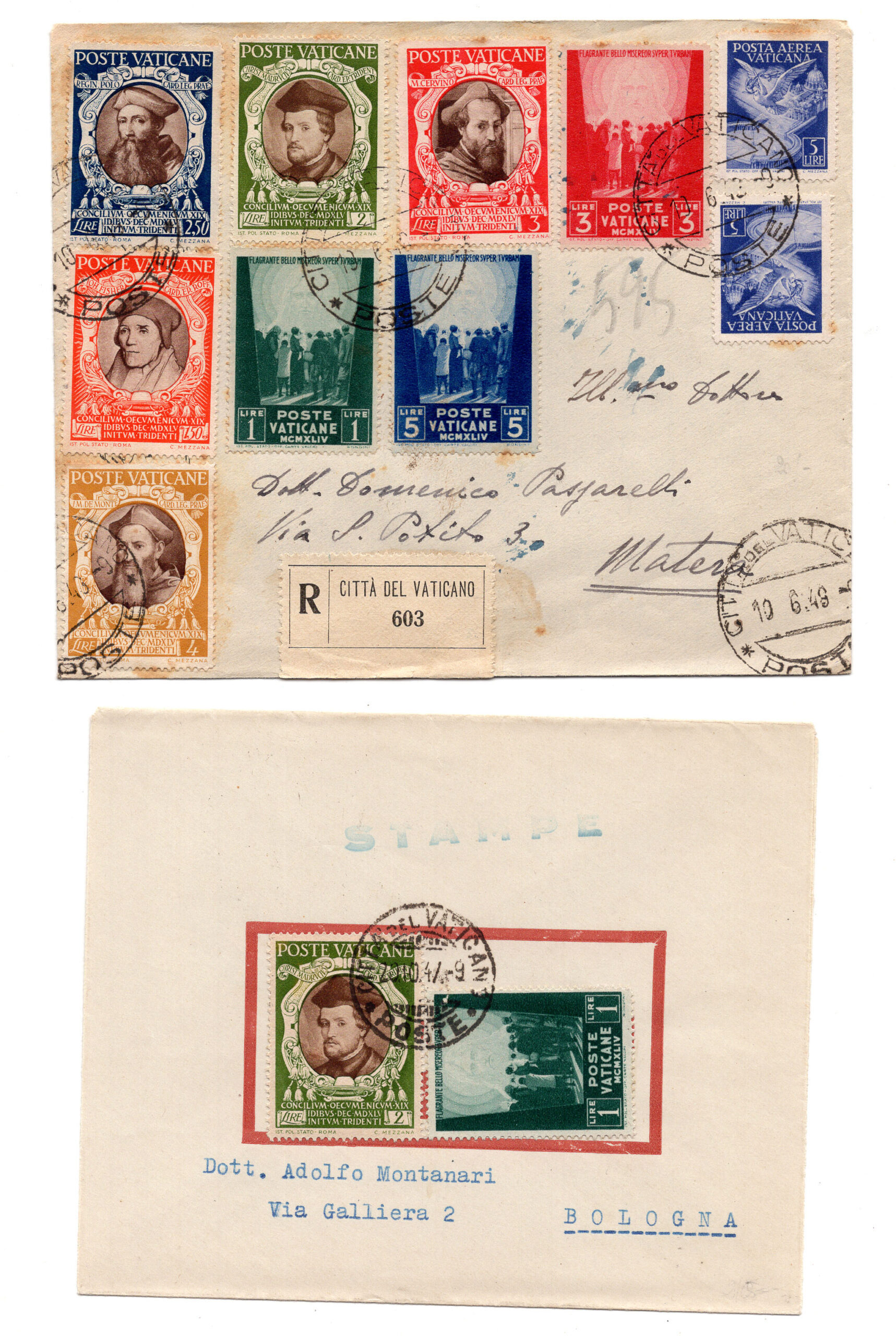 Council of Trent - Lot of nine envelopes or postcards | Europe ...