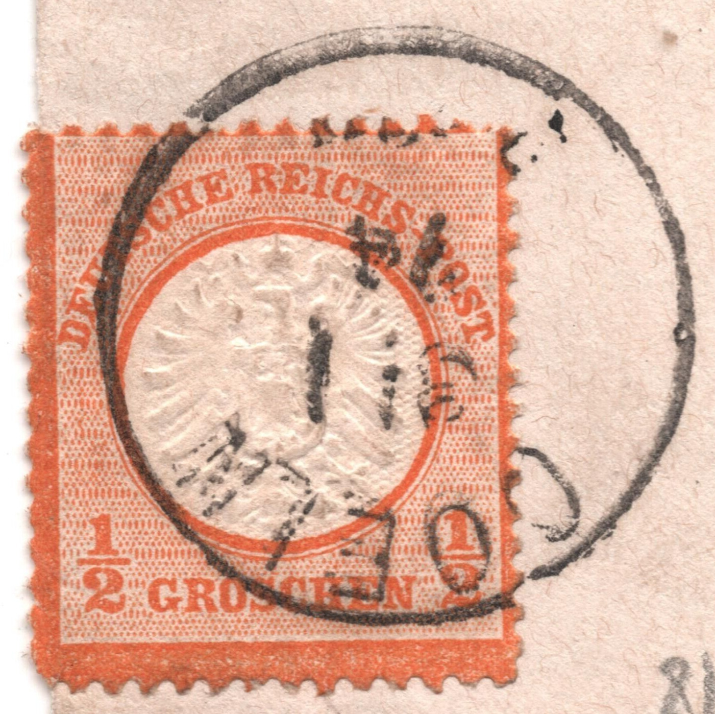 GERMANY ½g Orange EAGLE Petite Cover Cologne Local 1874 CDS {samwells}YG282 | Europe - Germany ...