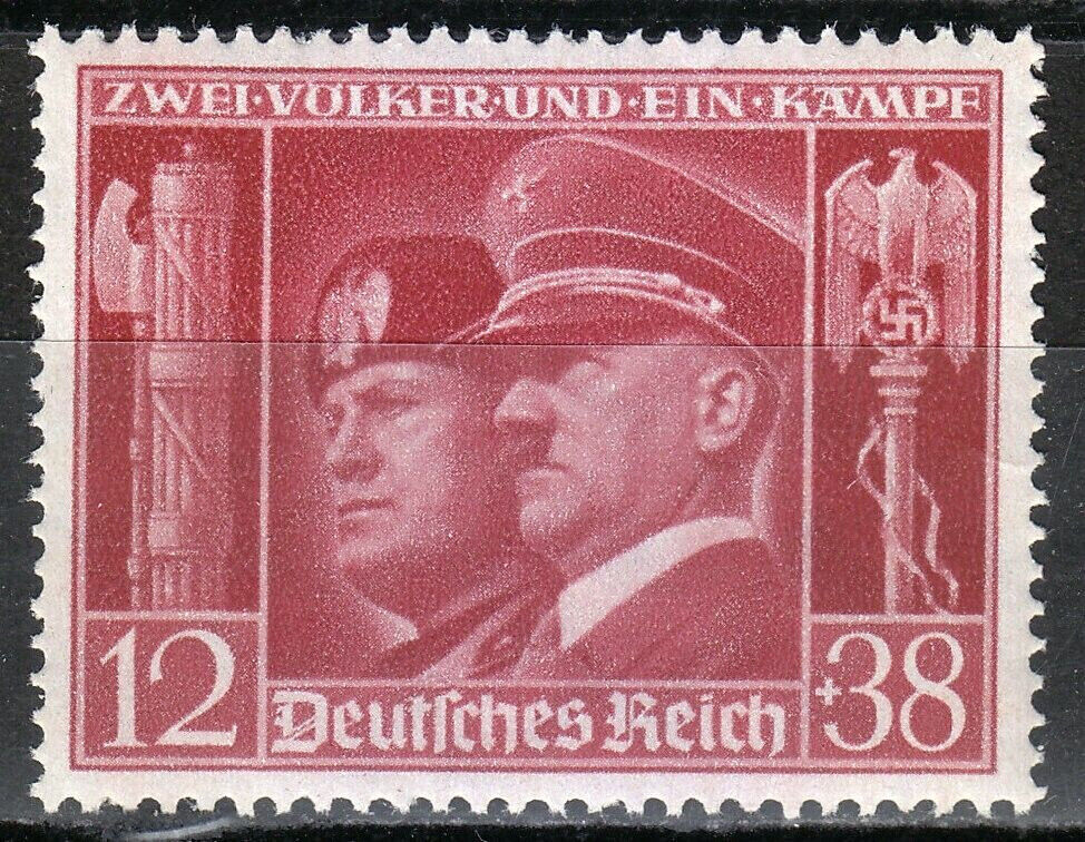 Nazi Germany Third Reich Mi# 763 Adolf Hitler and Mussolini stamp MNH ...