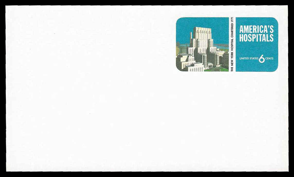PCBstamps US #UX60 6c America's Hospitals, unused, (1) | United States ...