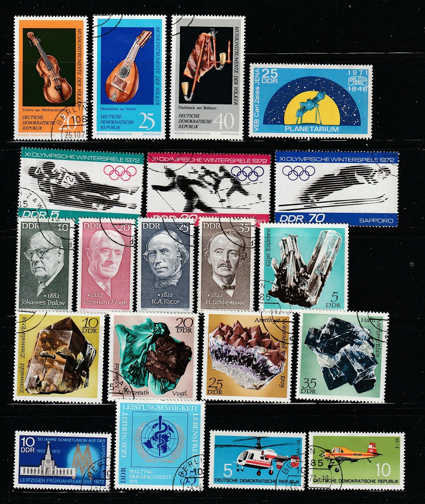 Germany DDR Collection F - 4 Scans - All the stamps are in the scans ...