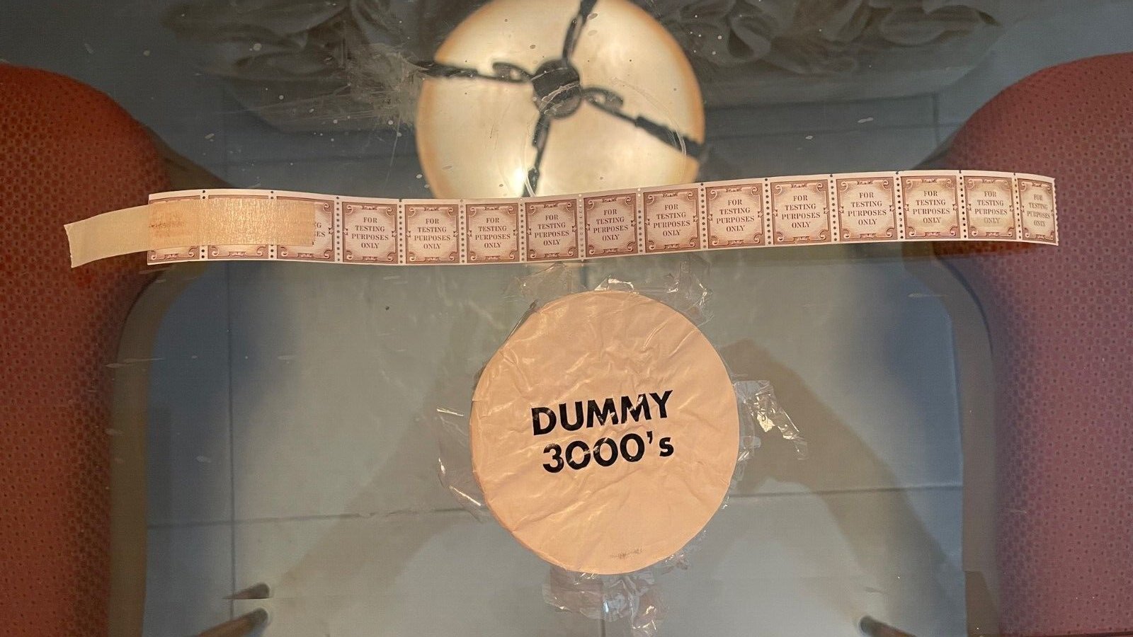 TD111 Brown Test Stamp Coil Leader Strip of 15 Stamps NH & Dummy Label ...