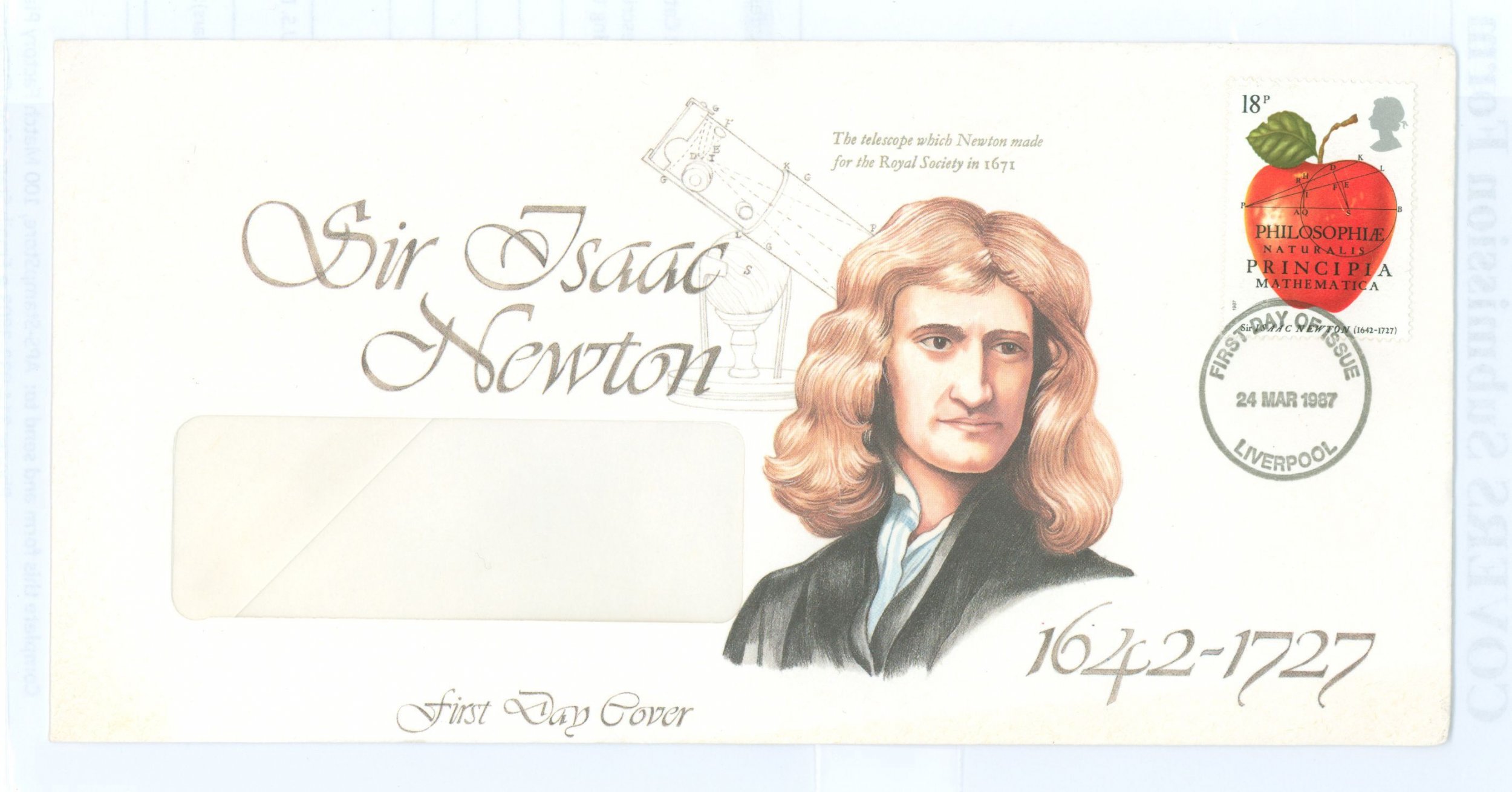 Great Britain 1172 1987 U/A Sir Isaac Newton | Great Britain, Stamp ...