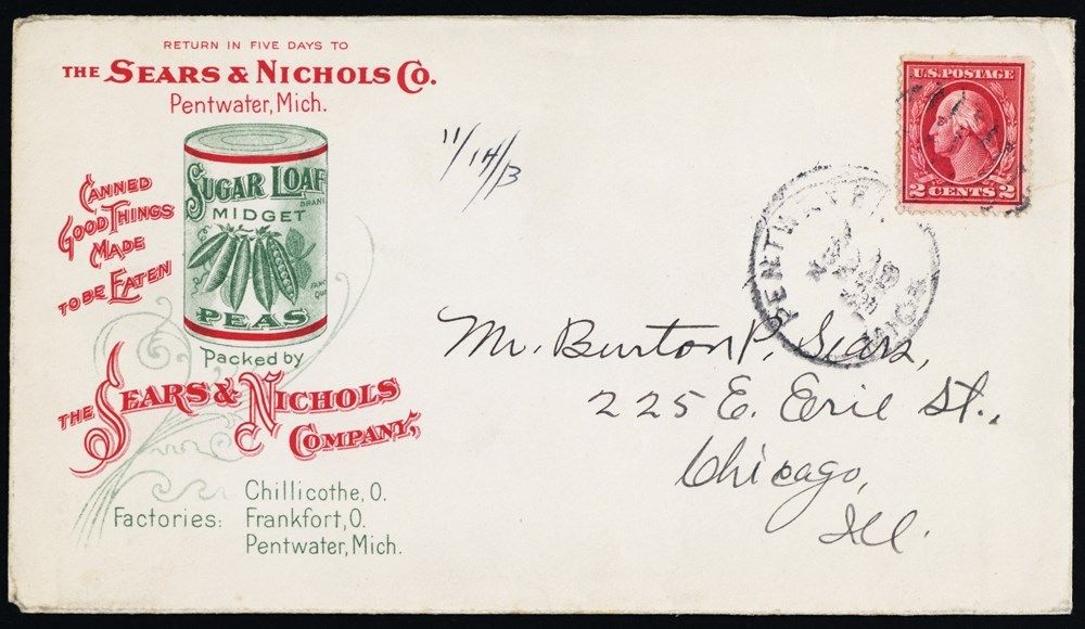 1913 Sears & Nichols Co Sugar Loaf Midget Advertising Cover - Stuart ...