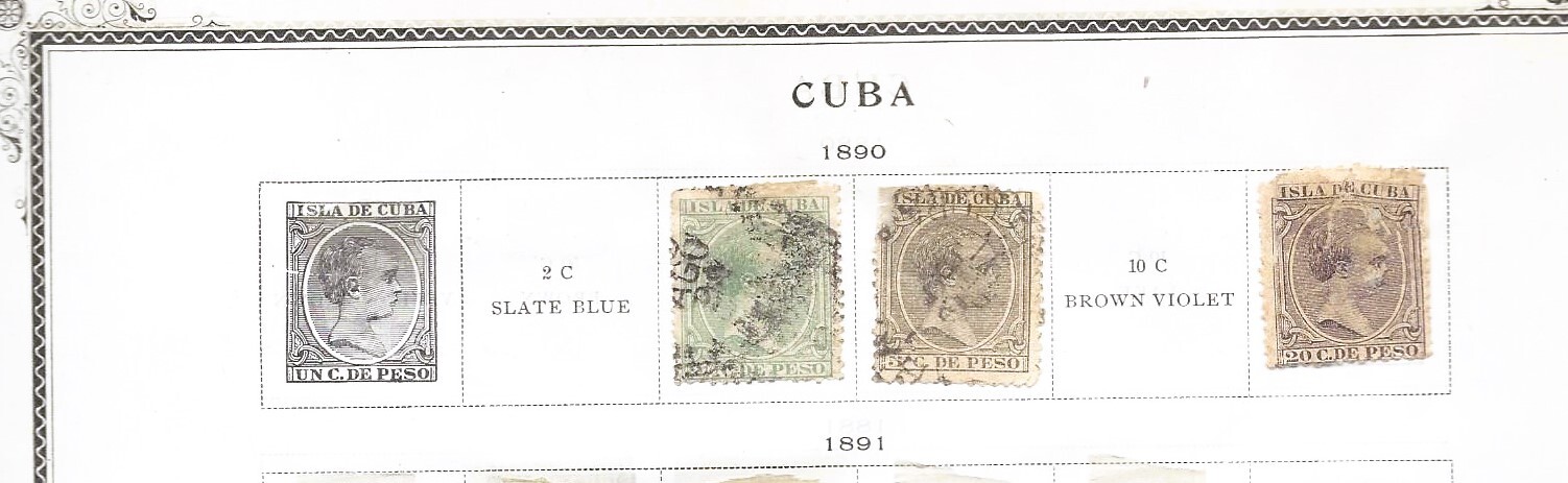 Cuba 5ea Album Sheets Contain 1800s stamps - Scans | United States ...