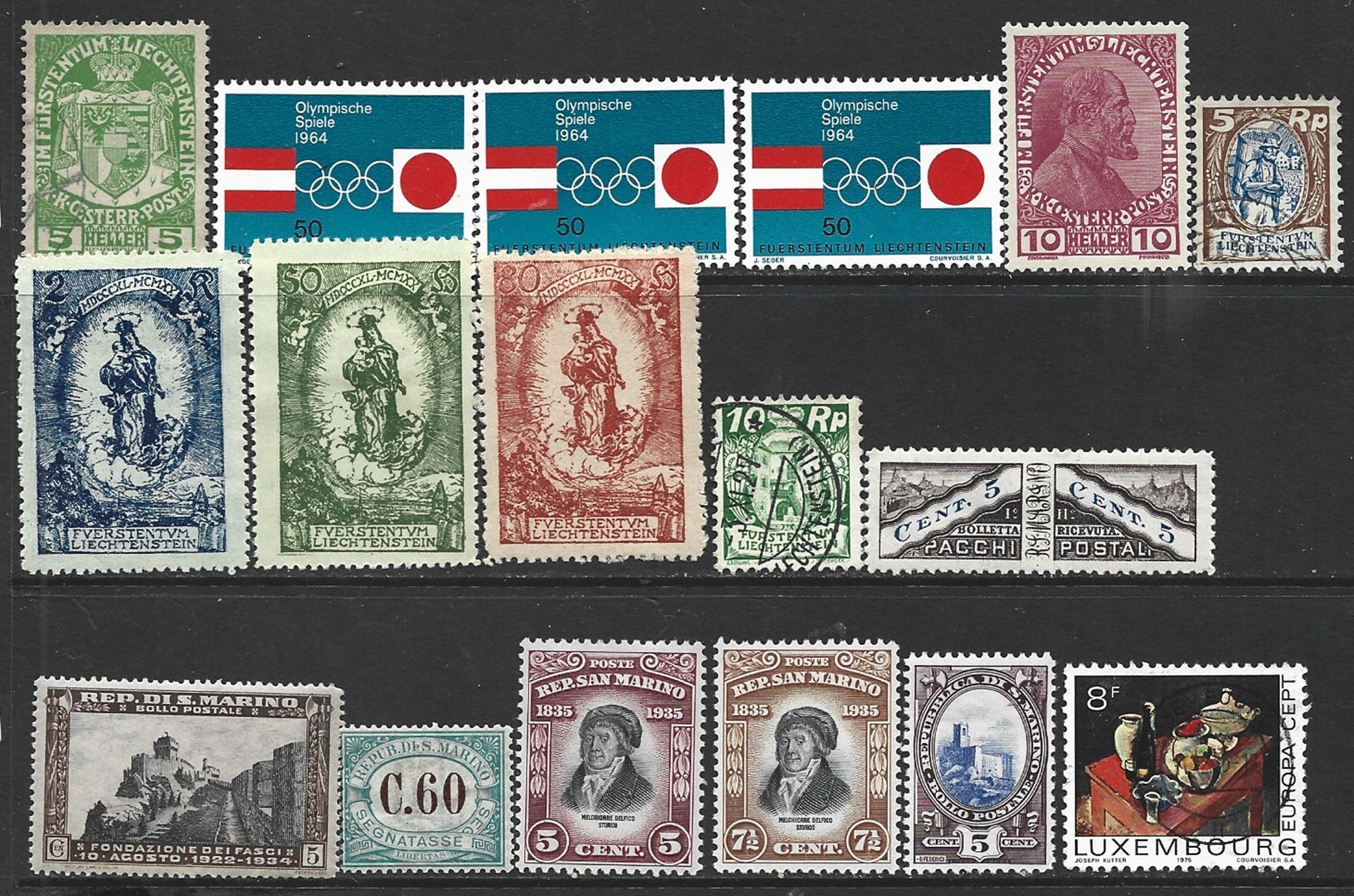 Collection LOT 13527 Small Countries 18 AC Stamps 1917+ Cv+$25 | Europe ...