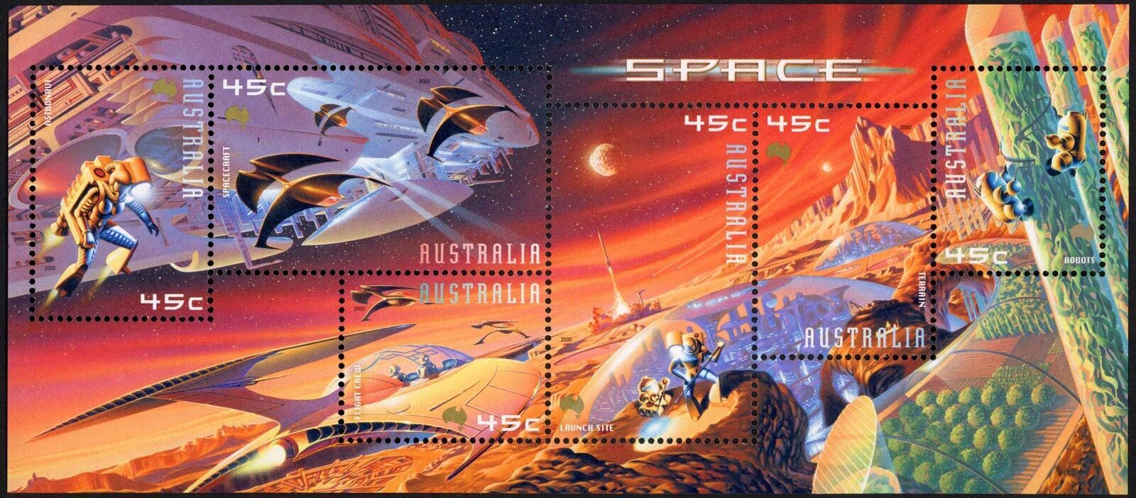 Australia SGMS2049 2000 Exploration of Mars Miniature Sheet U/M ...