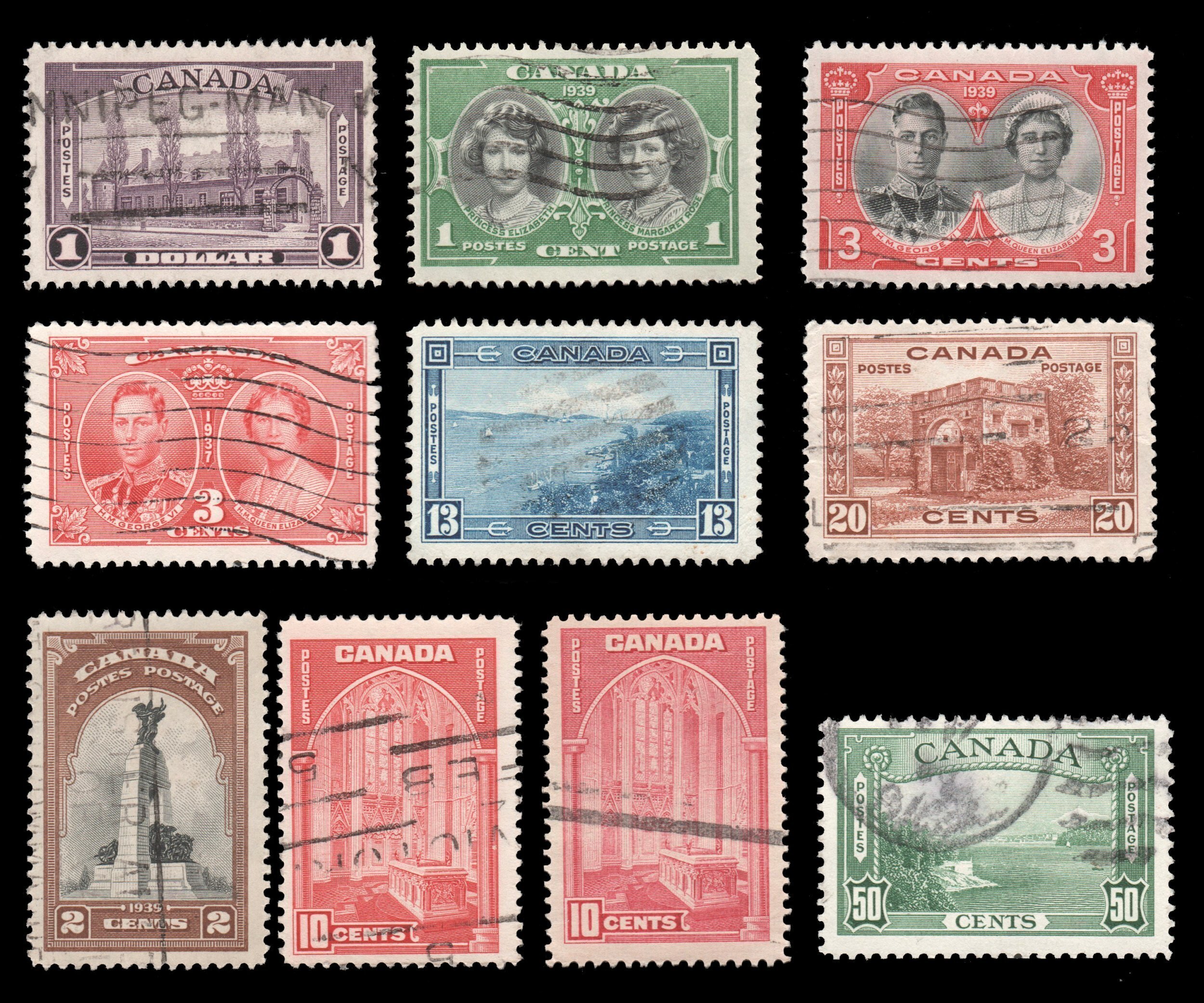 Canada Stamp Year SET 1937 - 39. Scott # 231 - 248. Used. # 1 | Canada ...