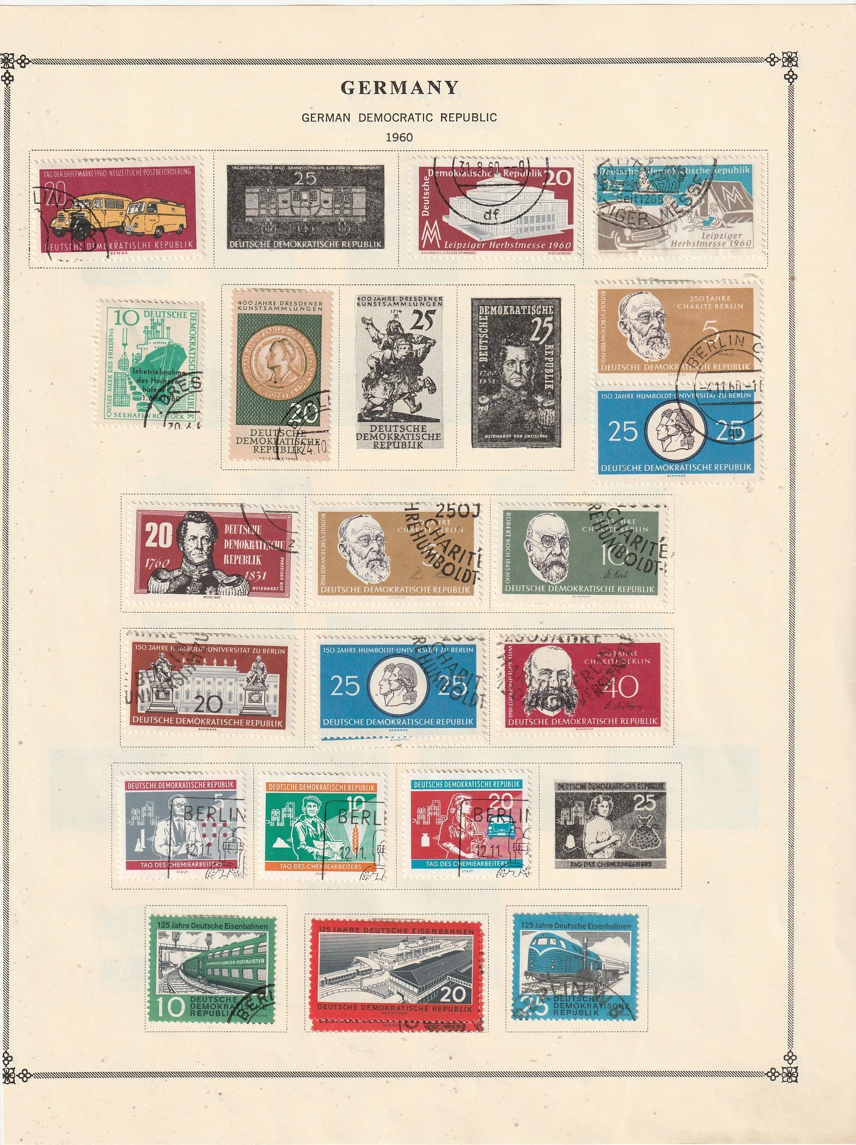 Germany DDR Collection B - 6 Scans - All the stamps are in the scans ...