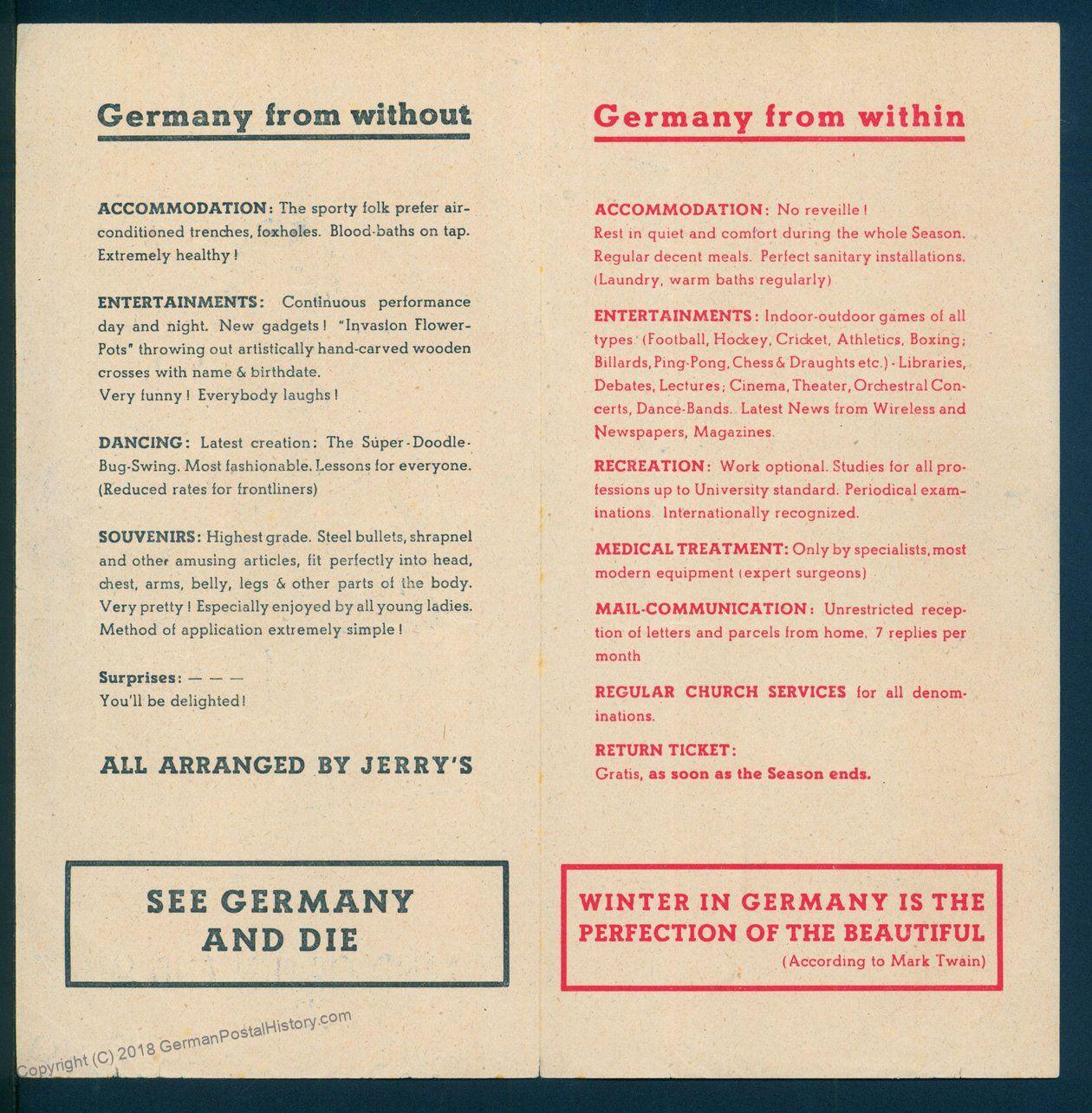 V1 Rocket Sunny Germany SS Skorpion Propaganda Leaflet 3rd Reich ...