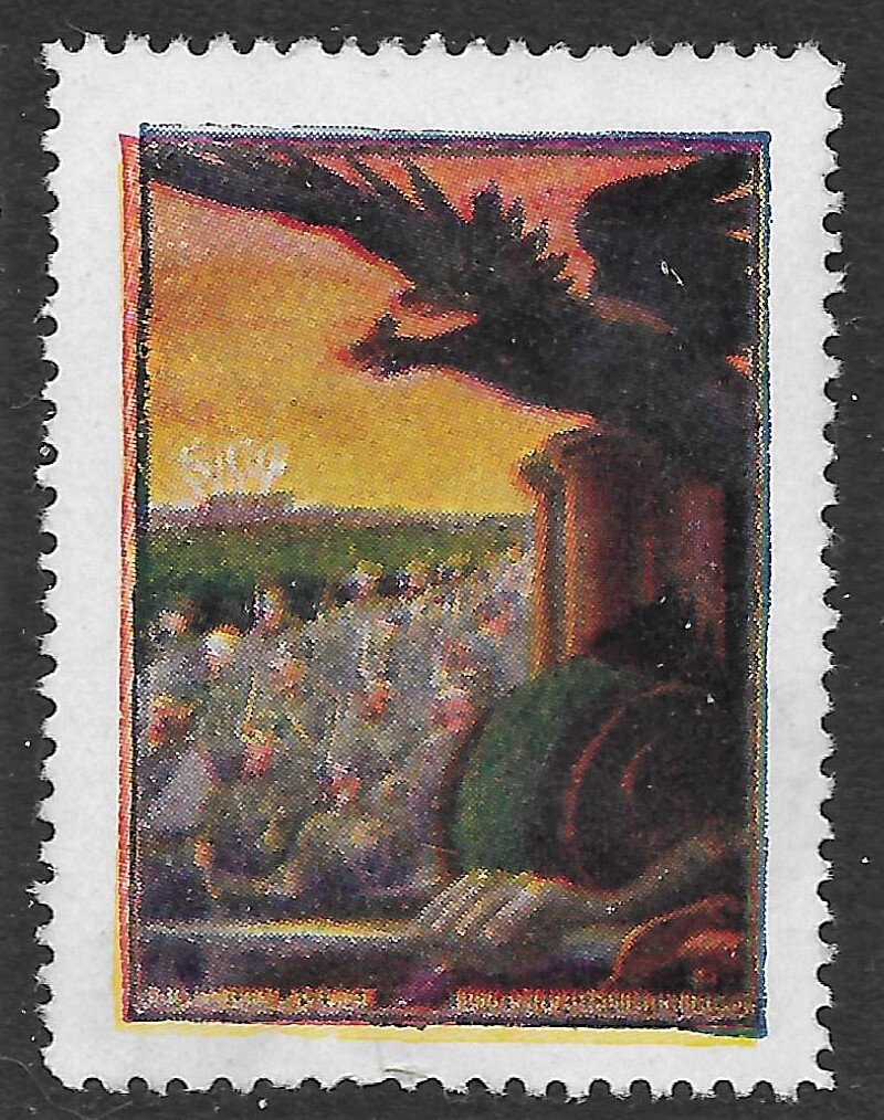 Germany World War 1 Cinderella Poster Stamp, Marching Soldiers, Eagle ...