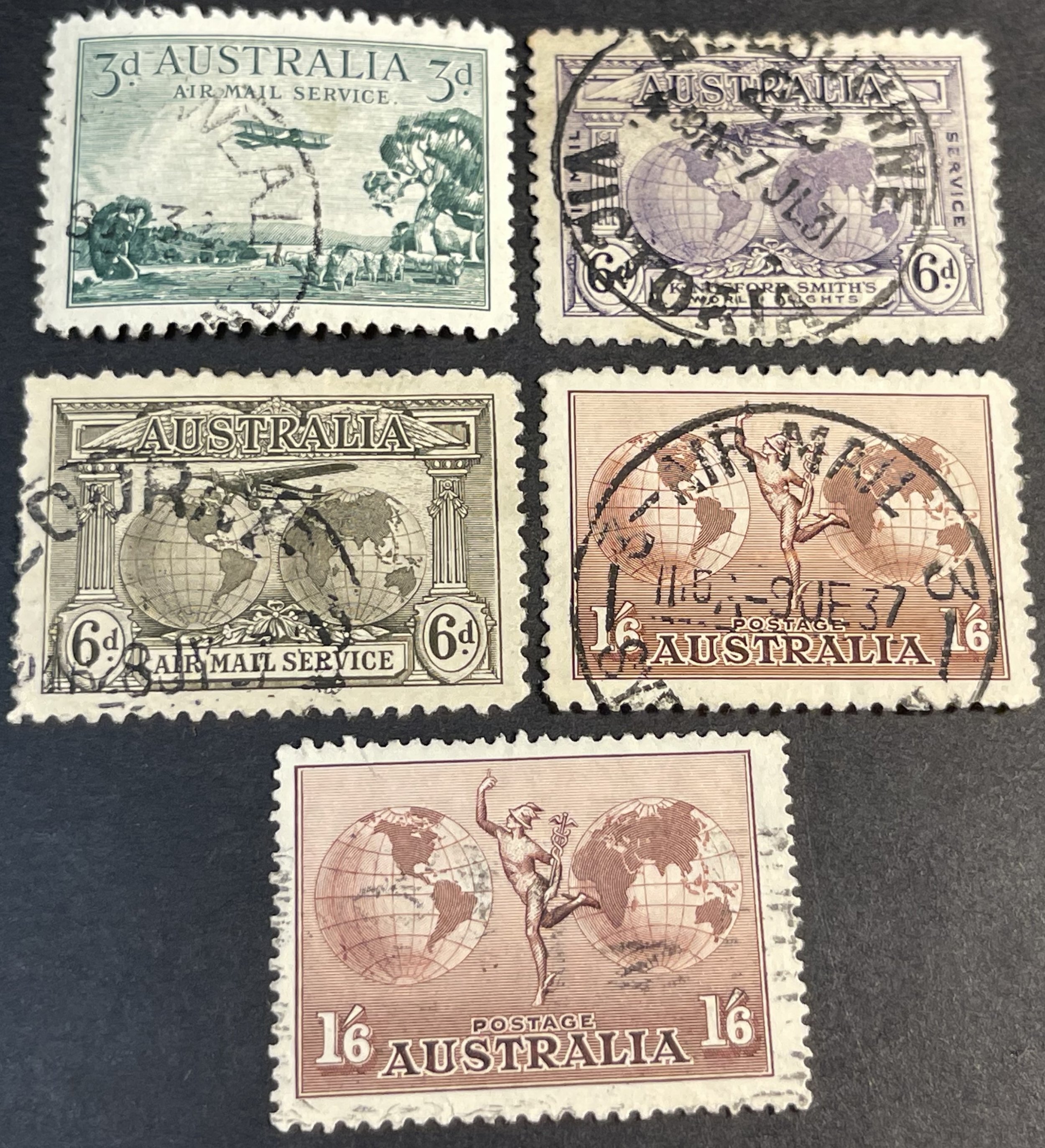 Australia # C1-C5-Used--Singles--1929-37 | Australia & Oceania ...