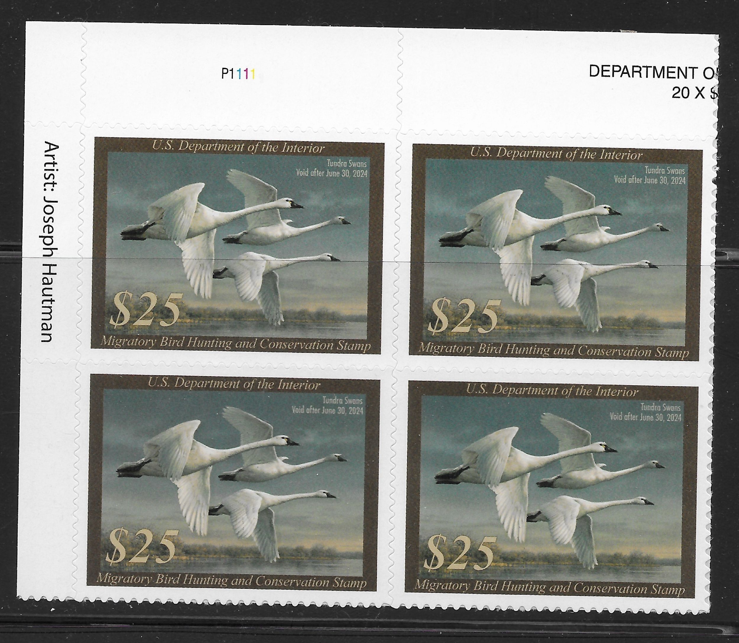 US #RW90 $25 Duck Stamp - Tundra Swans ~ MNH | United States, Duck ...