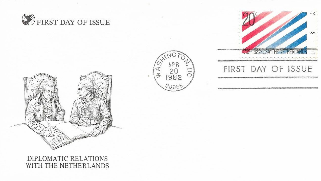 1982 FDC, #2003, 20c U.S.-Netherlands, Artmaster & Readers Digest ...