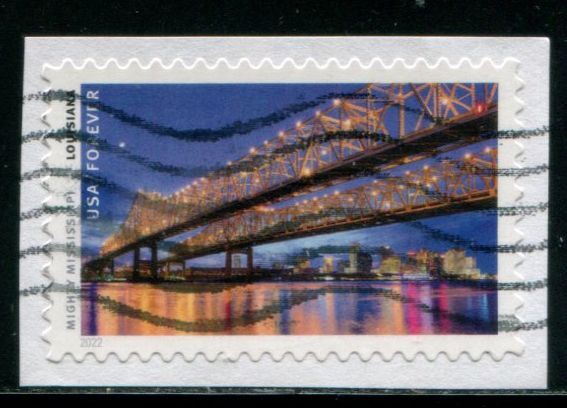 5698i US (58c) Mighty Mississippi SA, used on paper | United States ...