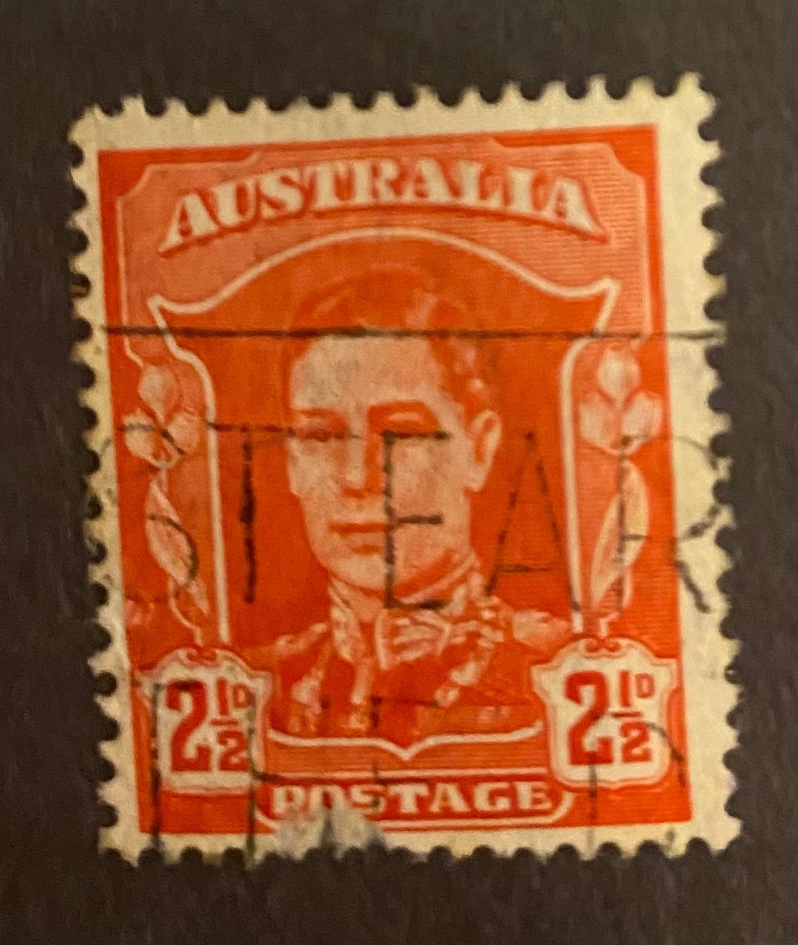 Australia King George VI PRE Decimal 2 1/2d Carmine Stamp Very Rare ...