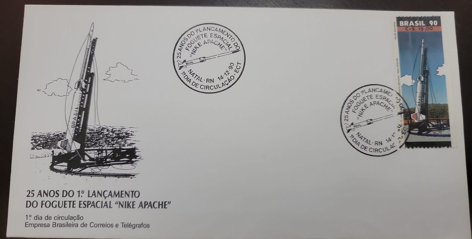 O) 1990 Brazil, Space - Nike Apache Space Rocket Launch, First Flight ...