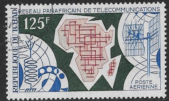 CHAD 1971 Pan African Telecommunications System Airmail Issue Sc C82 ...
