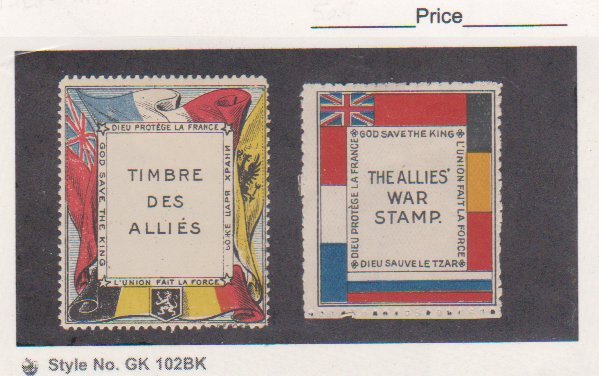 France WW1 The Allies War Collar Flag God Save The King Poster Stamp ...