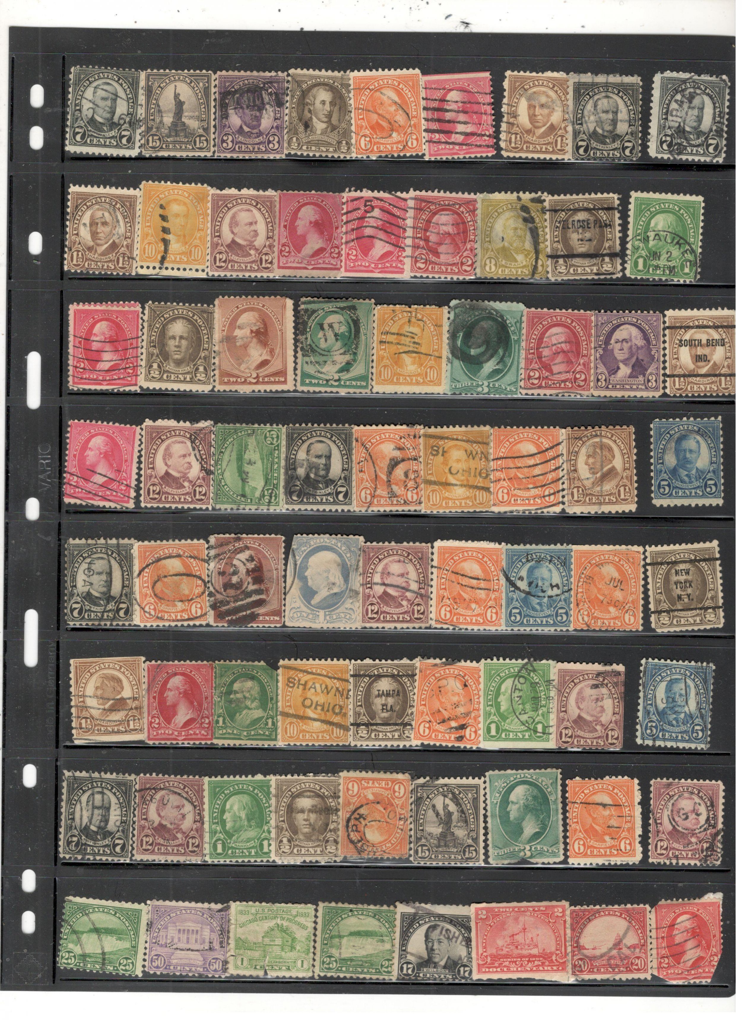 US 1800'S to Early 1900'S Colletion on Stock Sheet | United States ...