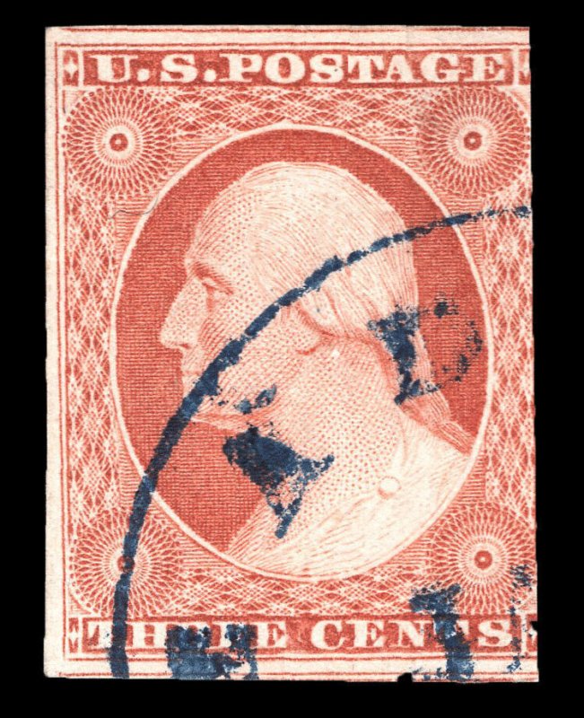 US Stamps #10A Orange Brown Imperf Used Sound $150 LOT #76784* | United ...