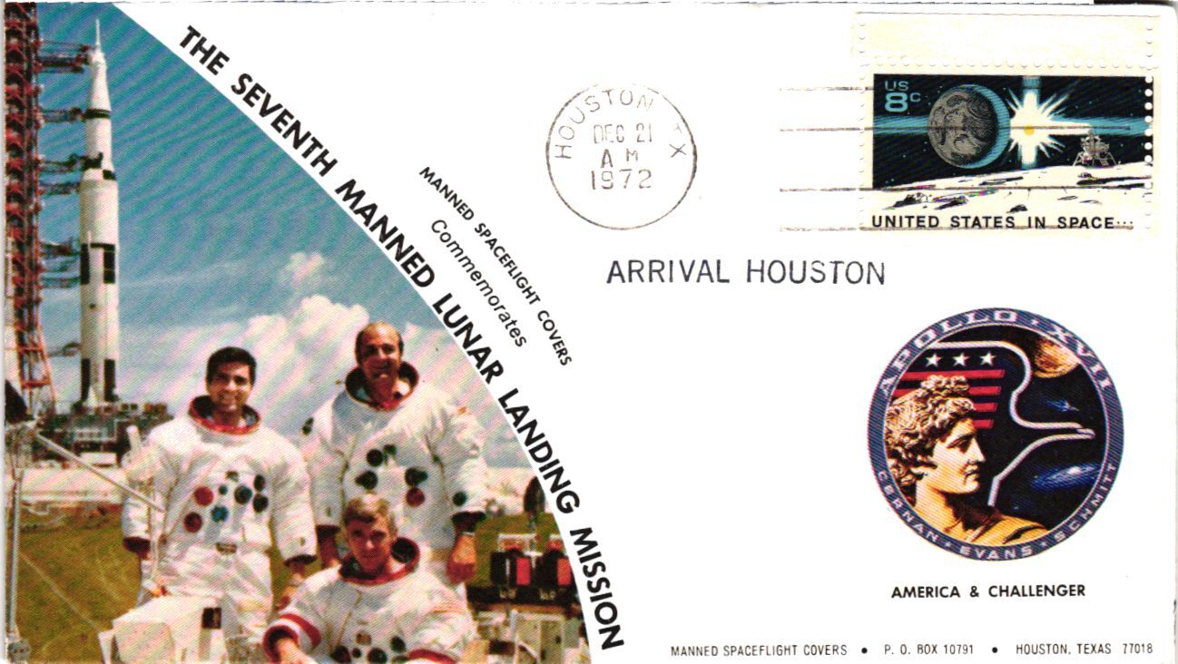 1972 Apollo 17 Space Event – Manned Spaceflight Cachets | United States ...