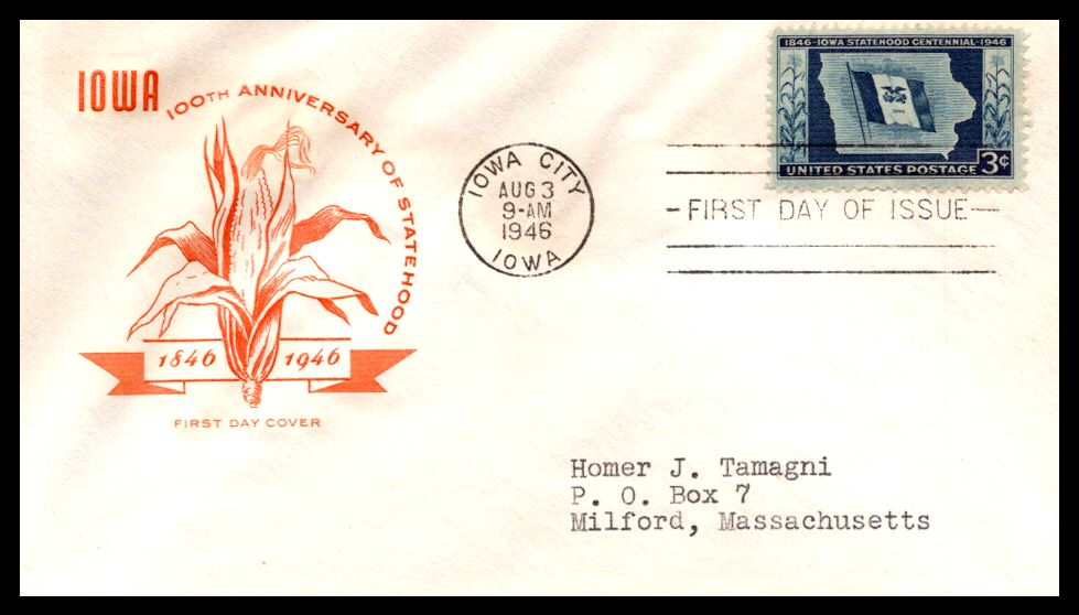 #942 Iowa Statehood Centennial – House of Farnam Cachet DR | United ...