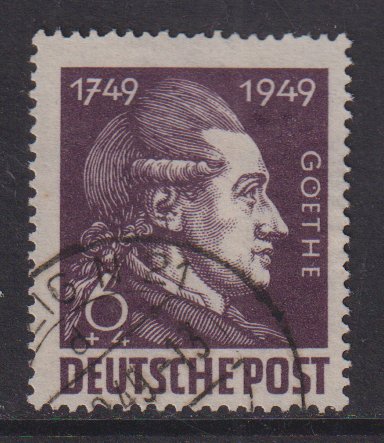 German Democratic Republic DDR #10NB6 used 1949 Goethe portraits 6pf ...