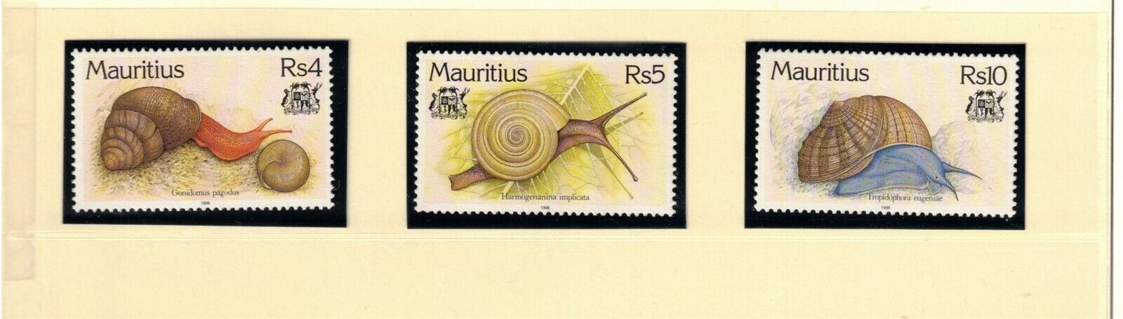 Mauritius Sc 821-24 NH Issue of 1996 - Snails - (Wg12) | Africa ...