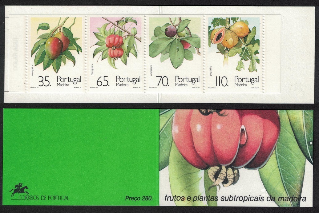 Madeira Mango Cherries Papayas Booklet 1991 MNH SG#259=266 MI#MH11 ...