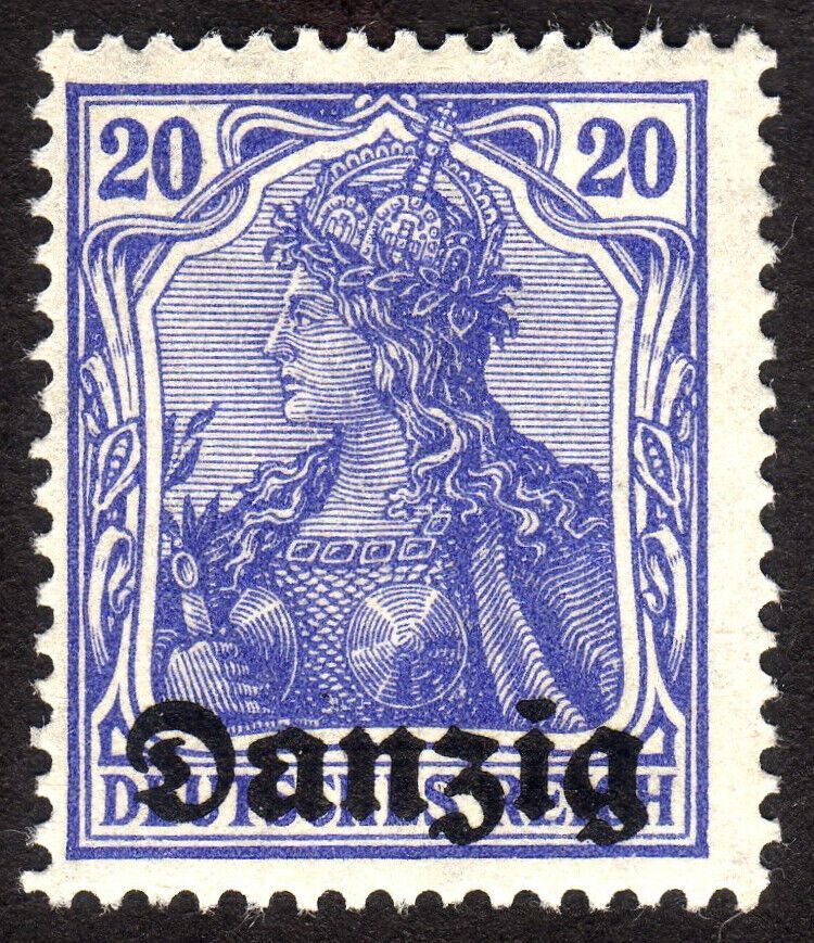 1920, Danzig, 20pfg, MH, Sc 4, Mi 4 | Europe - Germany & Colonies ...