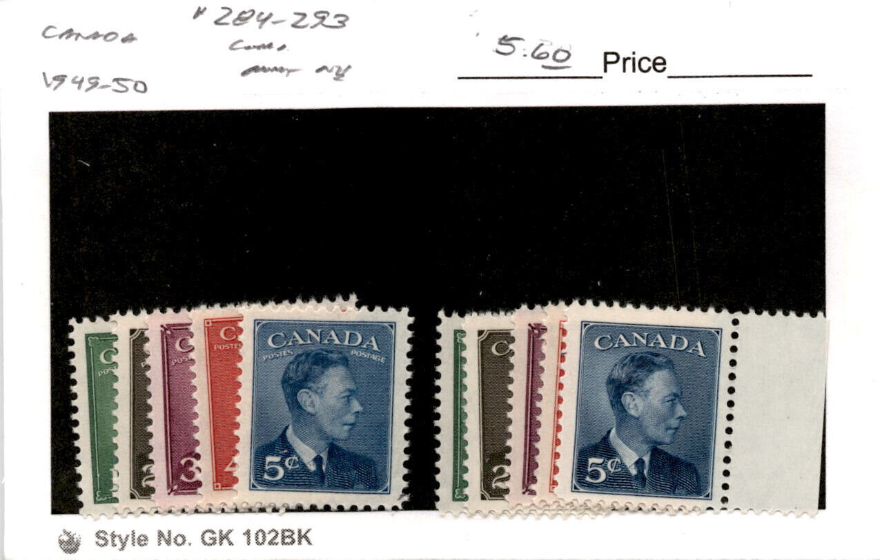 Canada, Postage Stamp, #284-293 Mint NH, 1949 (AD) | Canada, General ...